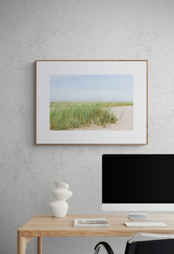 Sand and Seagrass Cape Cod Beach Photography Print – Helen Makadia Fine Art